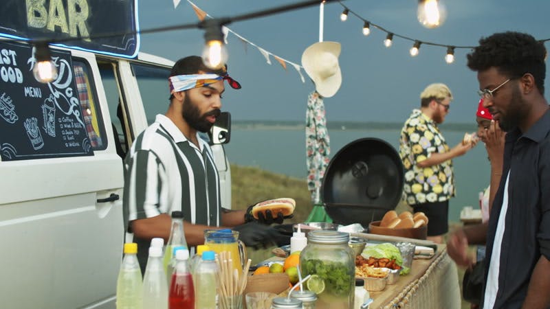 Buying, Fast Food, Hot Dog, Customers by AnnaStills – Stock Footage ...