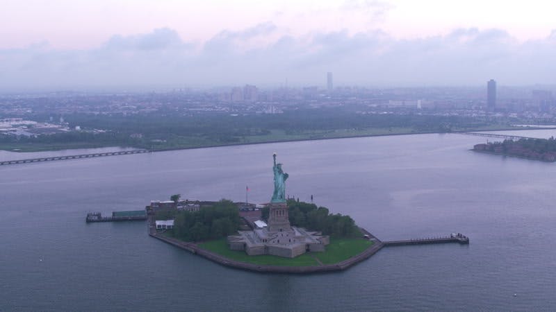 Ellis Island, Manhattan, Usa, Lady Liberty by Via Films – Stock Footage ...