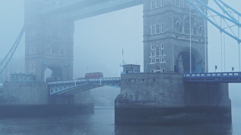 Bridge, River, Tower Bridge, Misty by Matthew Williams-Ellis – Stock ...