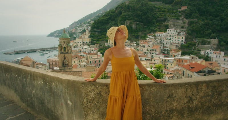 Woman, Hat, Viewpoint, Atrani by Igor Tichonow – Stock Footage | Artlist