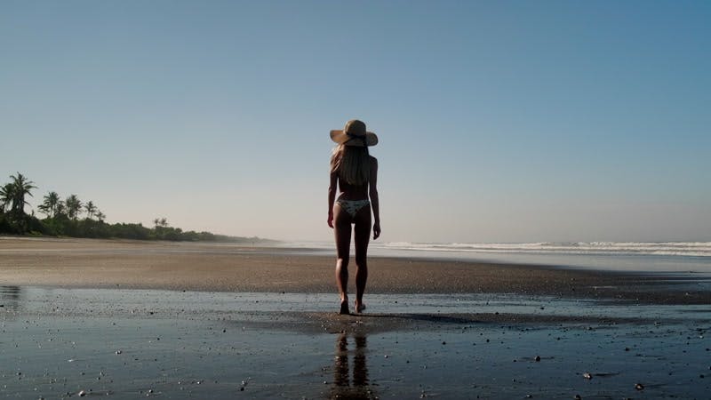 Hat, Backshot, Bikini, Beach by Polina Borisova – Stock Footage | Artlist