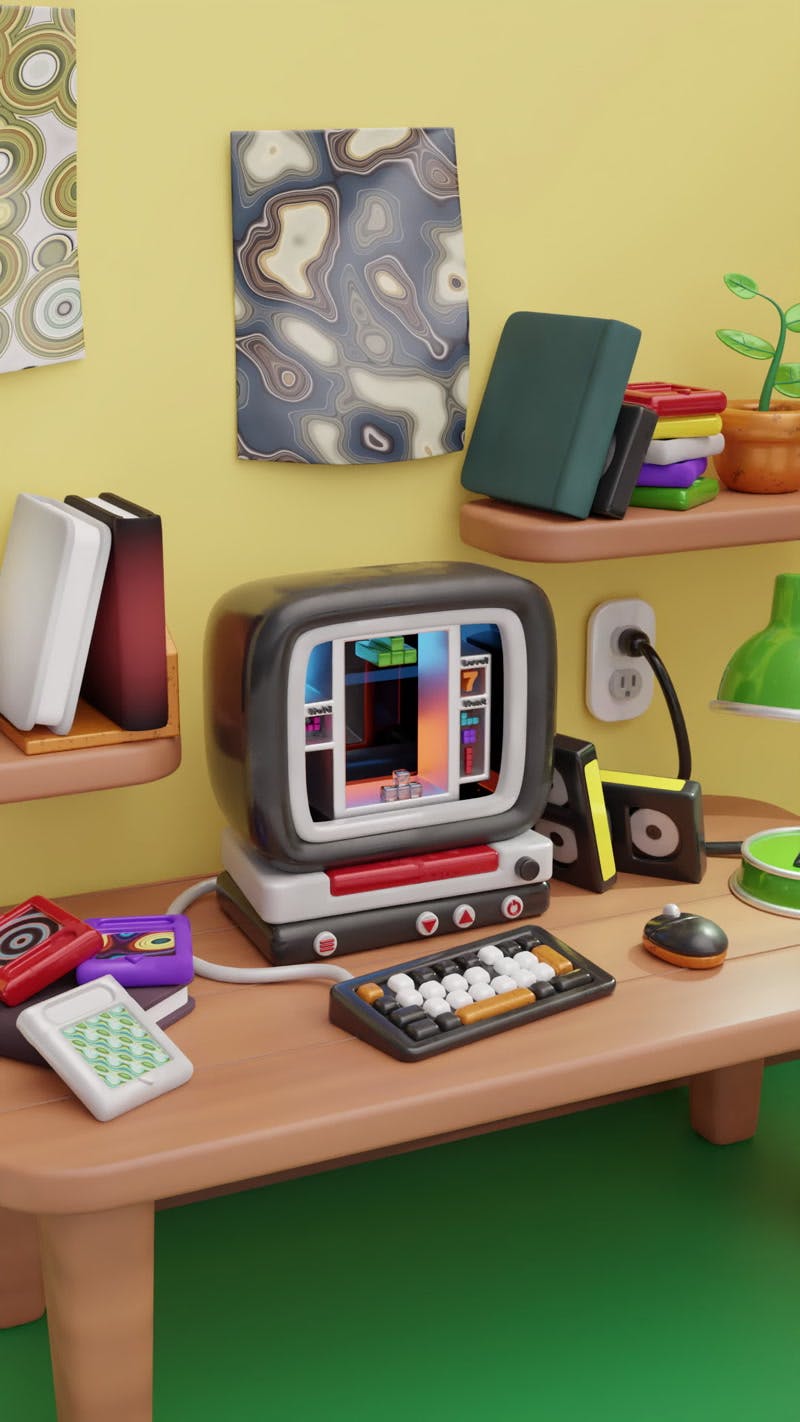 Animated, Computer, Interior, Desk by Juanjo McLittle – Stock Footage ...