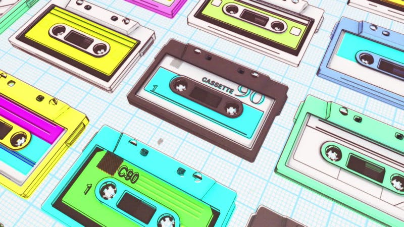 2d, Cassettes, Animated, Background by Pixel DNA – Stock Footage | Artlist