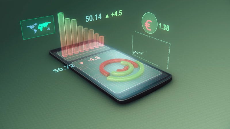 Bar Graph, Pie Chart, Line Graph, Phone by Gilad Baron – Stock Footage ...