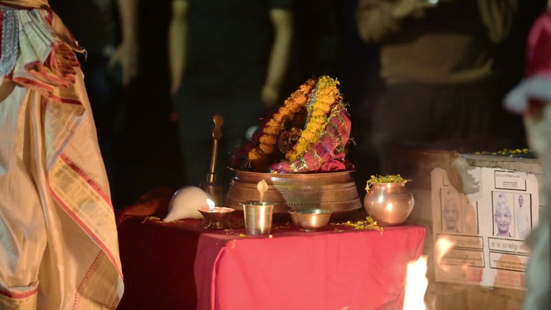 Hinduism, Hindu, Robe, Flame by Matthew Williams-Ellis – Stock Footage ...