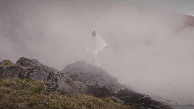 Man, Rock, White Cape, Spiritual by Morten Lovechild – Stock Footage ...