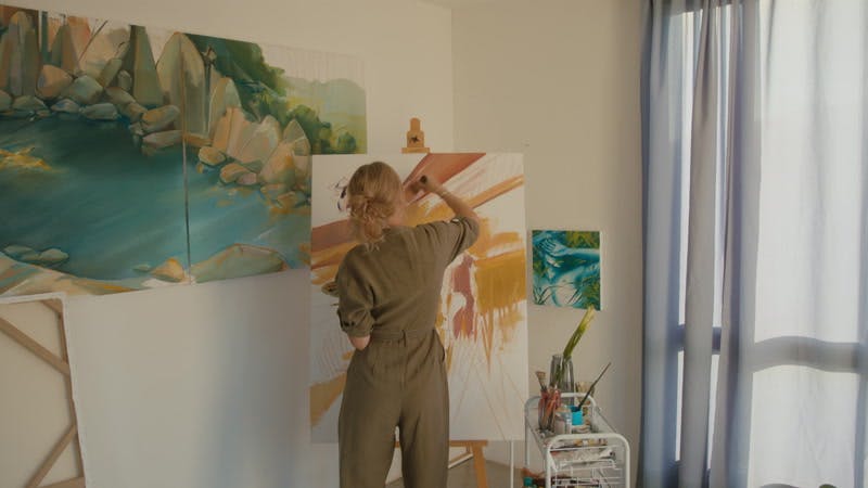 Painting, Easel, Artist, Canvas by Roma Black – Stock Footage | Artlist