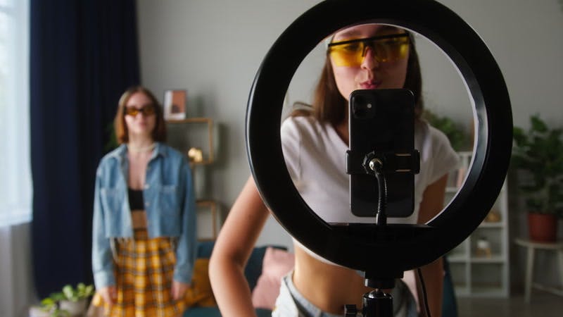 Dancing, Camera, Ring Light, Phone by Eleven Studio – Stock Footage ...