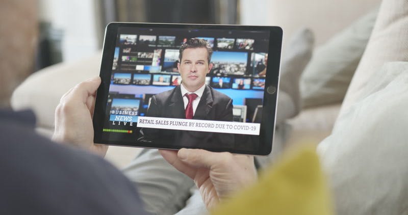 Tablet, Watching, New Reporter, Sitting by Erwin de Boer – Stock ...