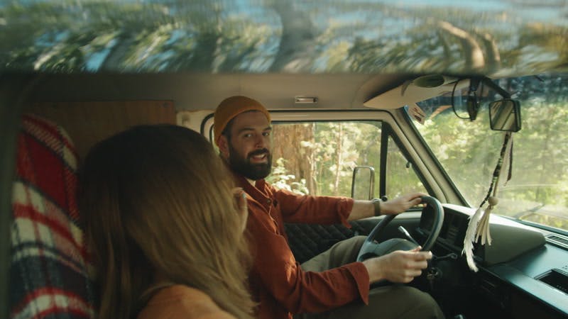 Road Trip, Van, Woods, Touching by AnnaStills – Stock Footage | Artlist