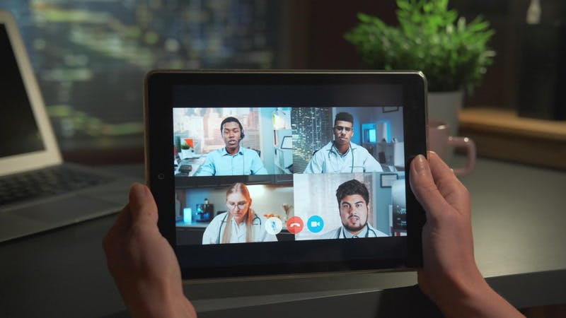 Video Call, Video Conference, Doctor, Tablet by Maks Art – Stock ...