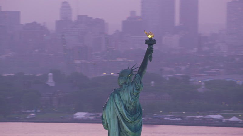 America, Lady Liberty, Statue Of Liberty, New York by Via Films – Stock ...