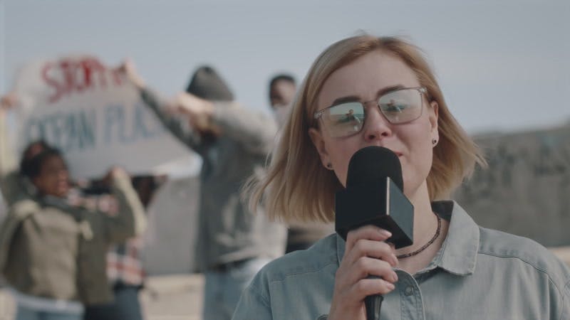 Journalist , News Reporter , Environmental Awareness , Protesting by ...