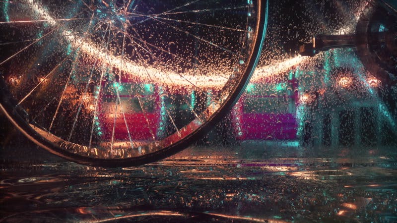 Lights, Street, Raindrops, Wheel by Pong Chan – Stock Footage | Artlist