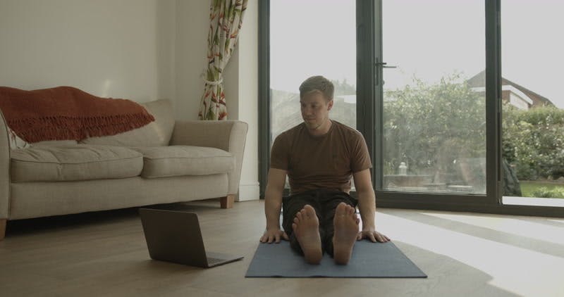 Computer, Living Room, Mat, Yoga by Erwin de Boer – Stock Footage | Artlist