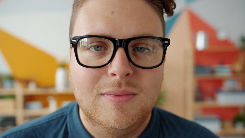 Glasses, Face, Smiling, Looking At Camera by VITALY GARIEV – Stock ...