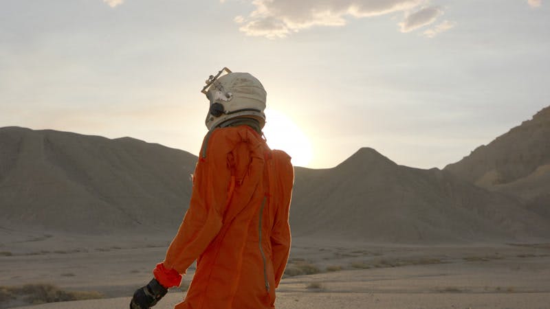 Helmet, Orange, Astronaut Helmet, Desert by Tanner Fowler – Stock ...