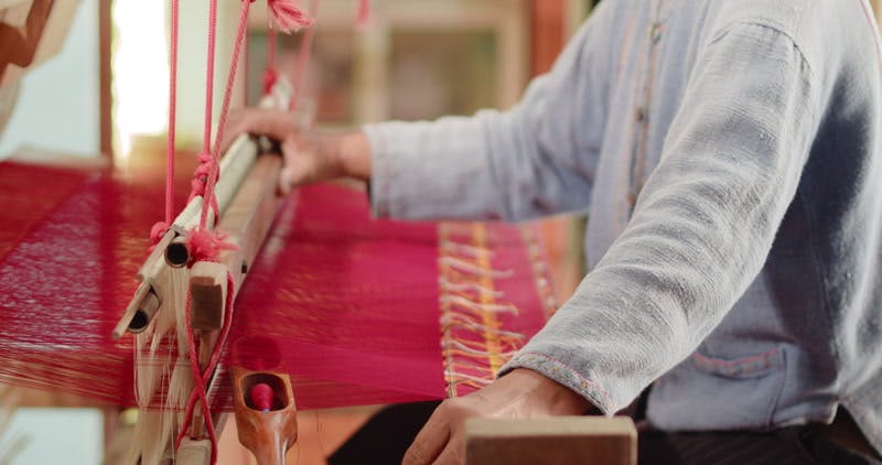 Woman, Thread, Red, Loom by POP THAILAND CINE – Stock Footage | Artlist