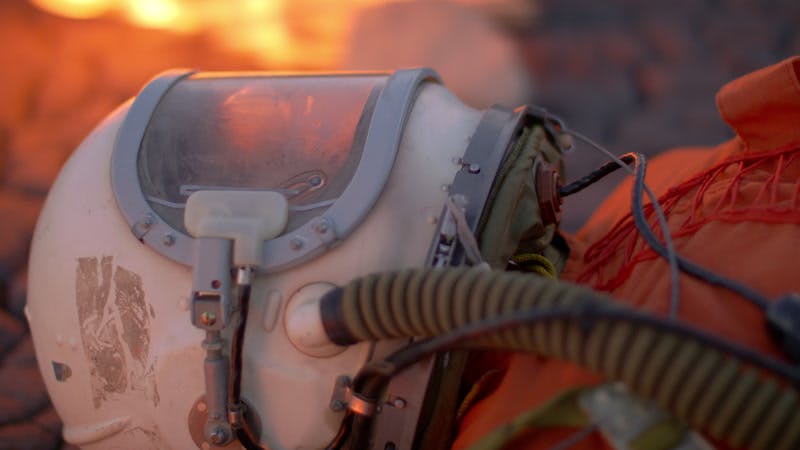 Fire, Orange Overalls, Helmet, Astronaut Suit by Tanner Fowler – Stock ...