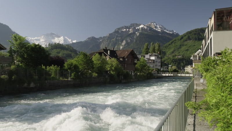 Flowing, Water, Town, Interlaken by tmnrp – Stock Footage | Artlist