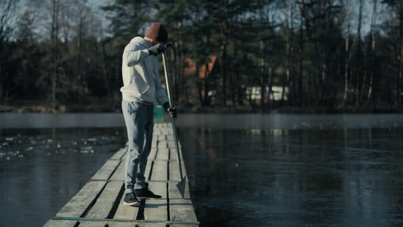 Shattering, Ice Breaker, Man, Pond by Gpoint Studio – Stock Footage ...