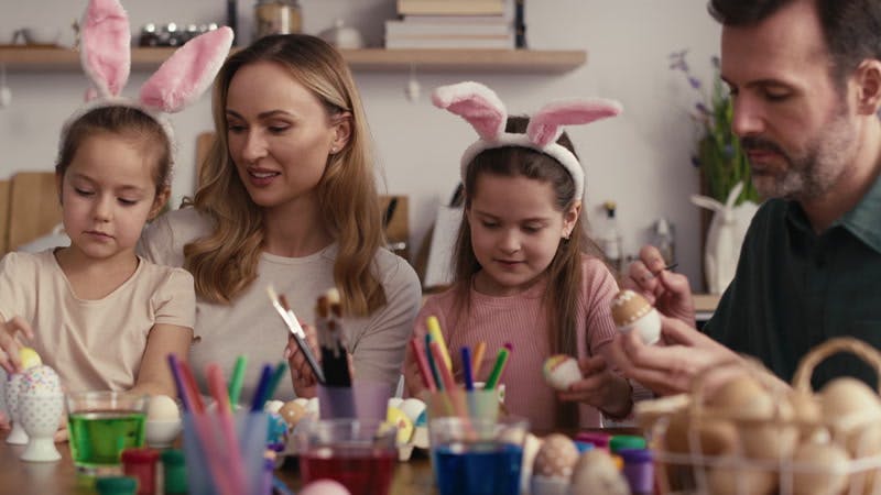 Kids, Parents, Bunny Costume, Eggs by Gpoint Studio – Stock Footage ...